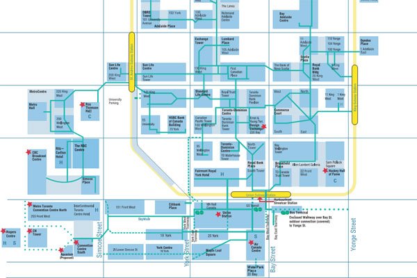 Toronto PATH Map - Toronto Tourism Guide